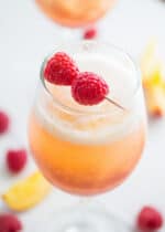 Peach Raspberry Bellinis | Sweet Peas & Saffron