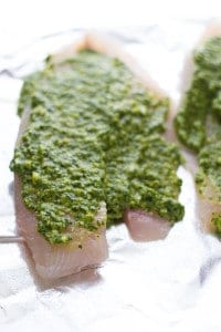 Cilantro Jalapeno Pesto Fish (Grilled) | Sweet Peas & Saffron