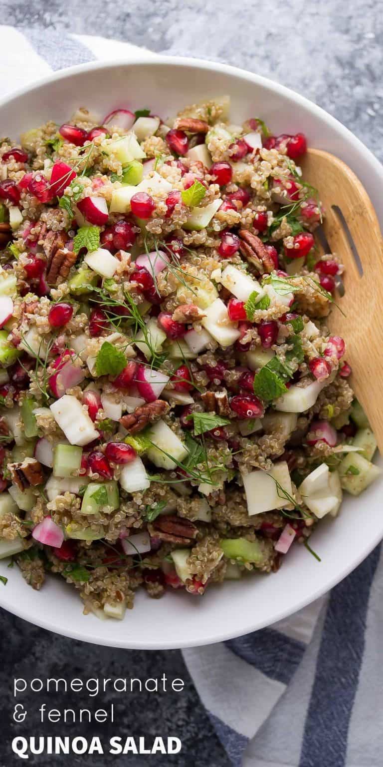 Fennel and Pomegranate Quinoa Salad | Sweet Peas & Saffron