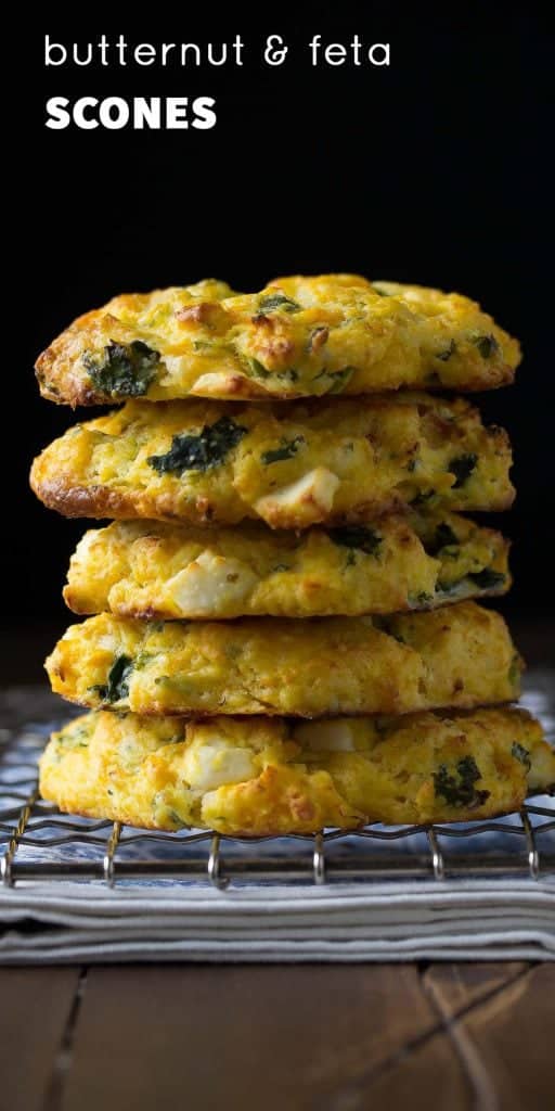 Butternut Squash Scones with Spinach and Feta - Sweet Peas and Saffron