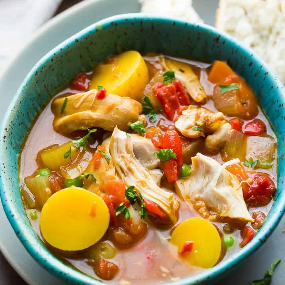 Slow Cooker Spanish Chicken Stew - Sweet Peas and Saffron