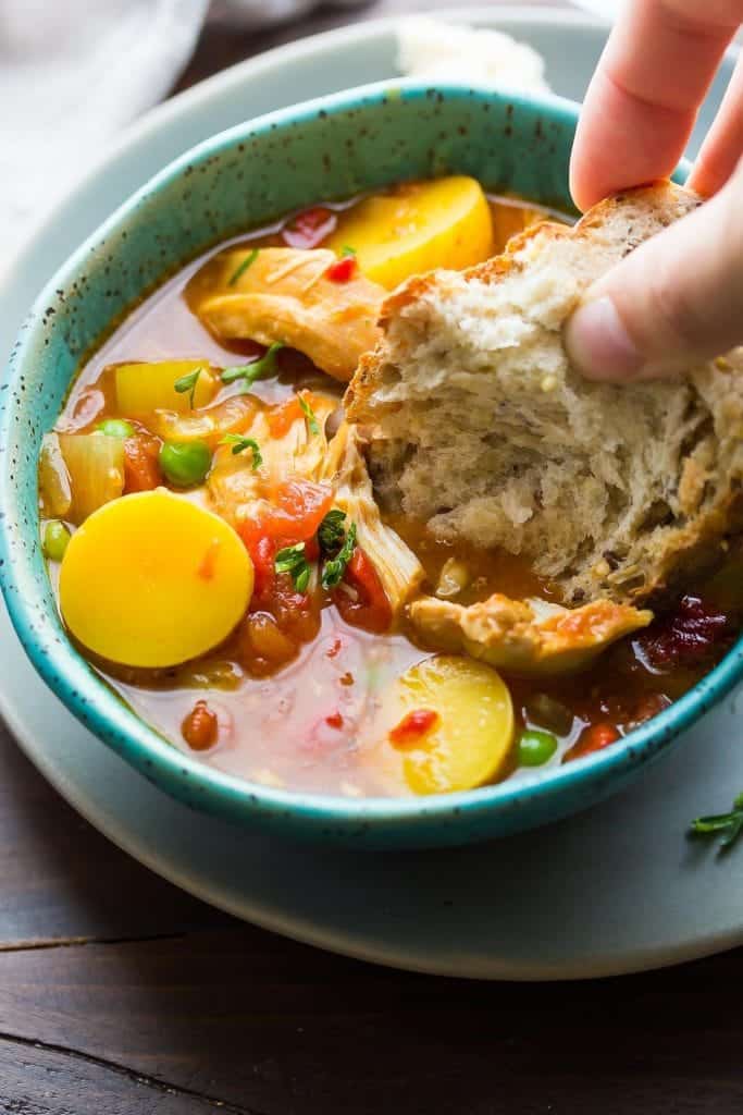 Slow Cooker Spanish Chicken Stew - Sweet Peas and Saffron