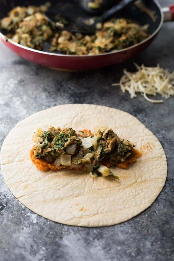 Southwestern Sweet Potato Breakfast Burritos - Sweet Peas and Saffron