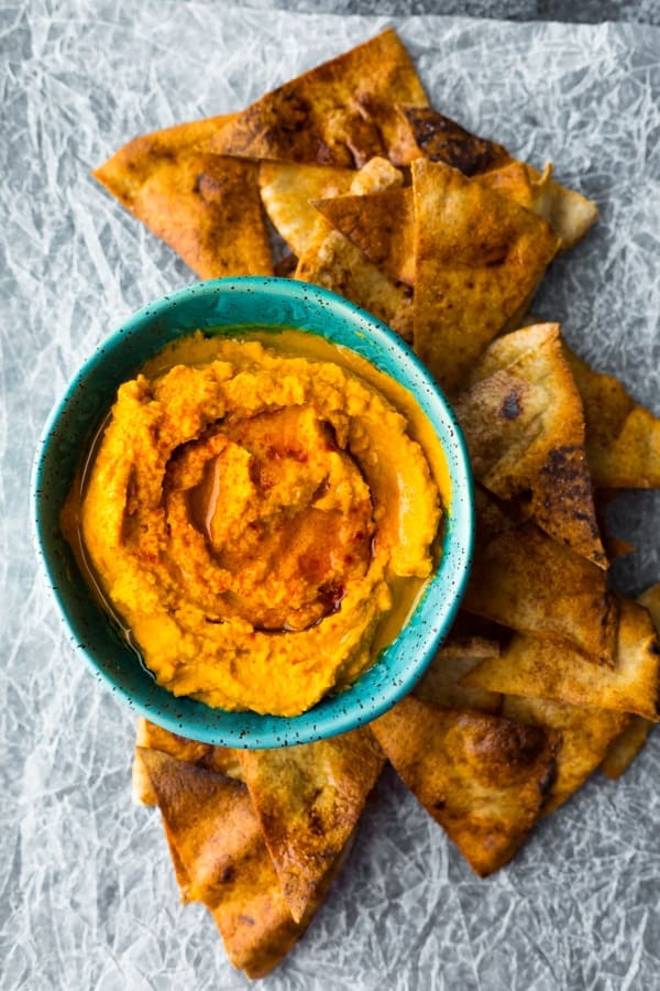 Savory Pumpkin Hummus - Sweet Peas and Saffron