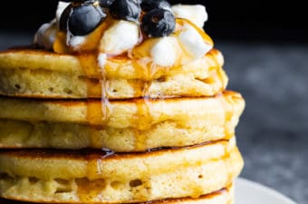 Perfect Fluffy Protein Pancakes (no banana!) | Sweet Peas and Saffron
