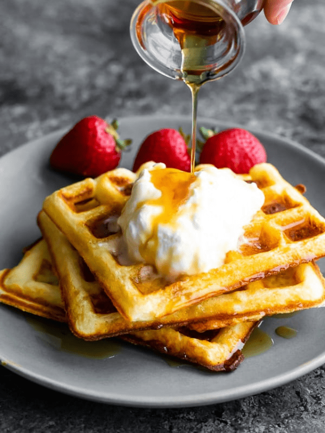 Crispy Buttermilk Waffles - Sweet Peas and Saffron