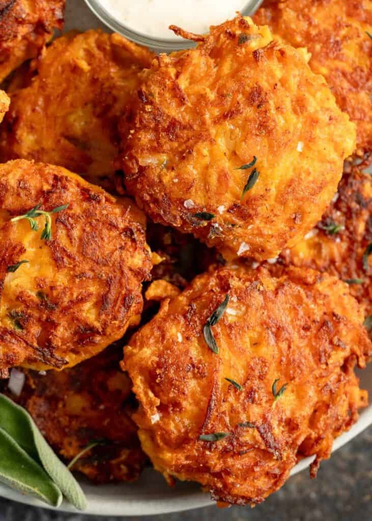 Butternut Squash Fritters - Sweet Peas and Saffron